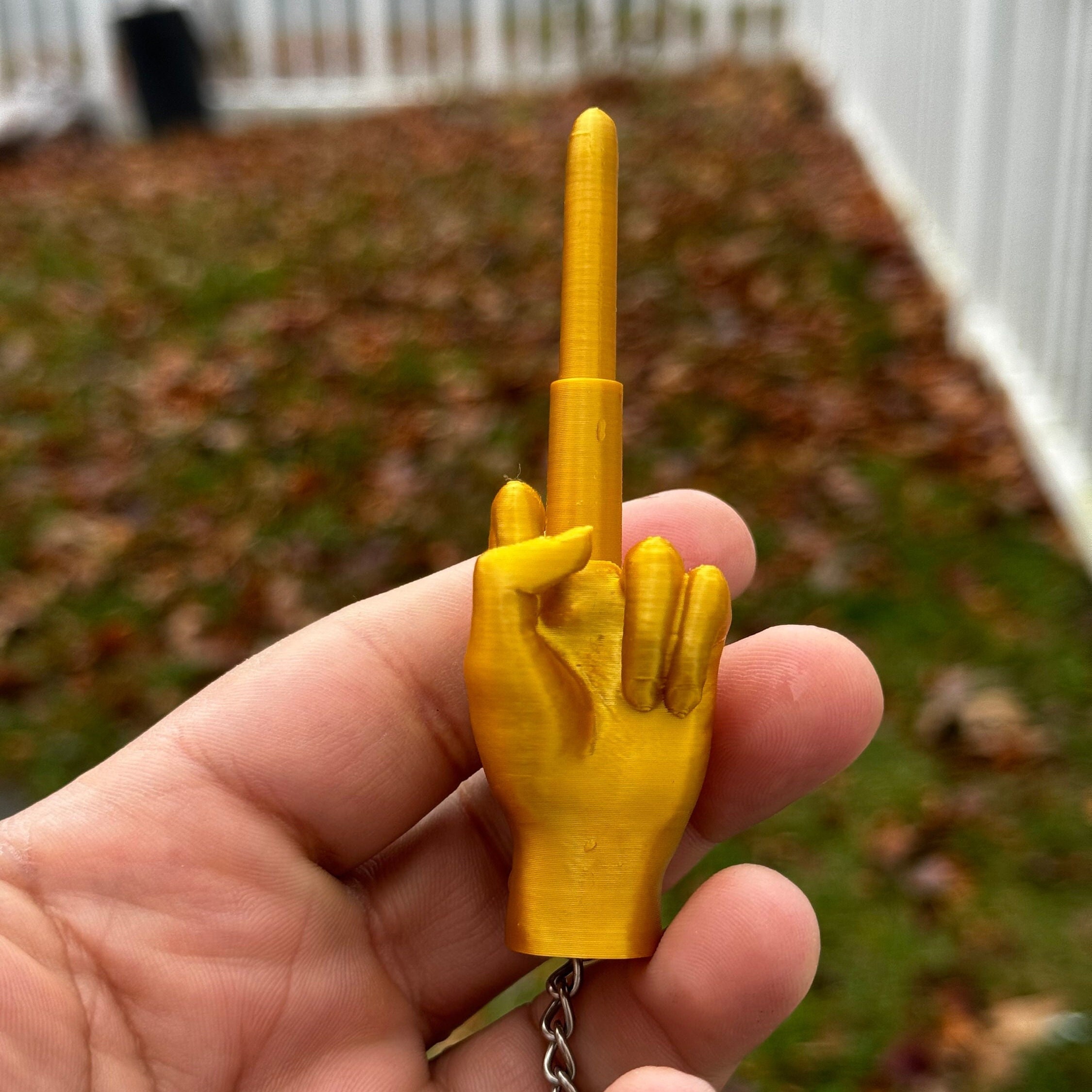 Collapsing Middle Finger Key Chain Gag Gift Fun Fidget Toy as Seen on ...