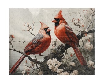 Cardinal Song Bird Puzzle Wooden Toy Hand Cut Figurine Art - Etsy