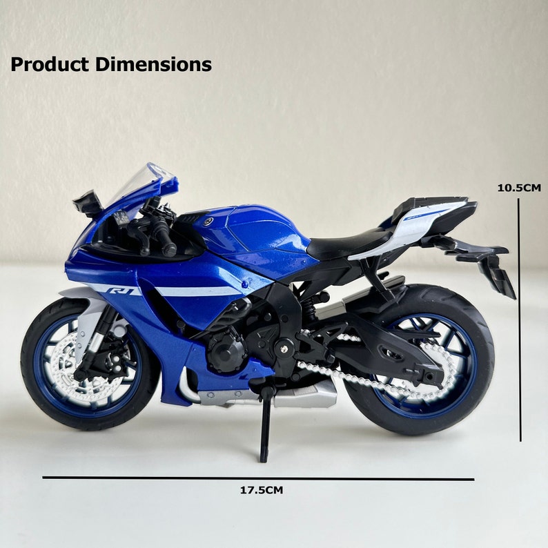 1:12 Yamaha R1 Diecast Motorcycle Model Alloy Model Bike Alloy Diecasts ...