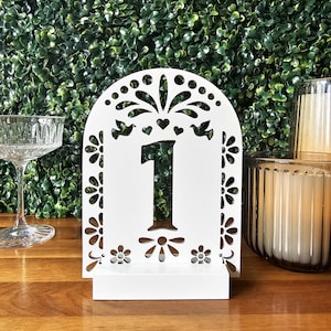 Papel Picado Table Numbers, Quinceañeras, Wedding, Baby Shower, Custom ...