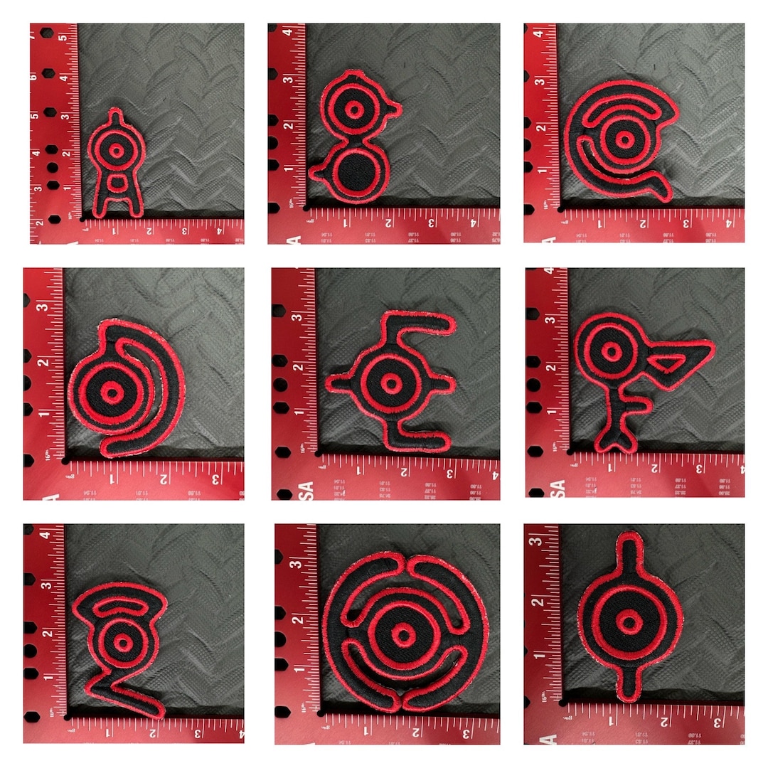 Pokémon Patch Unown Alphabet Embroidered Iron on Patches - Etsy