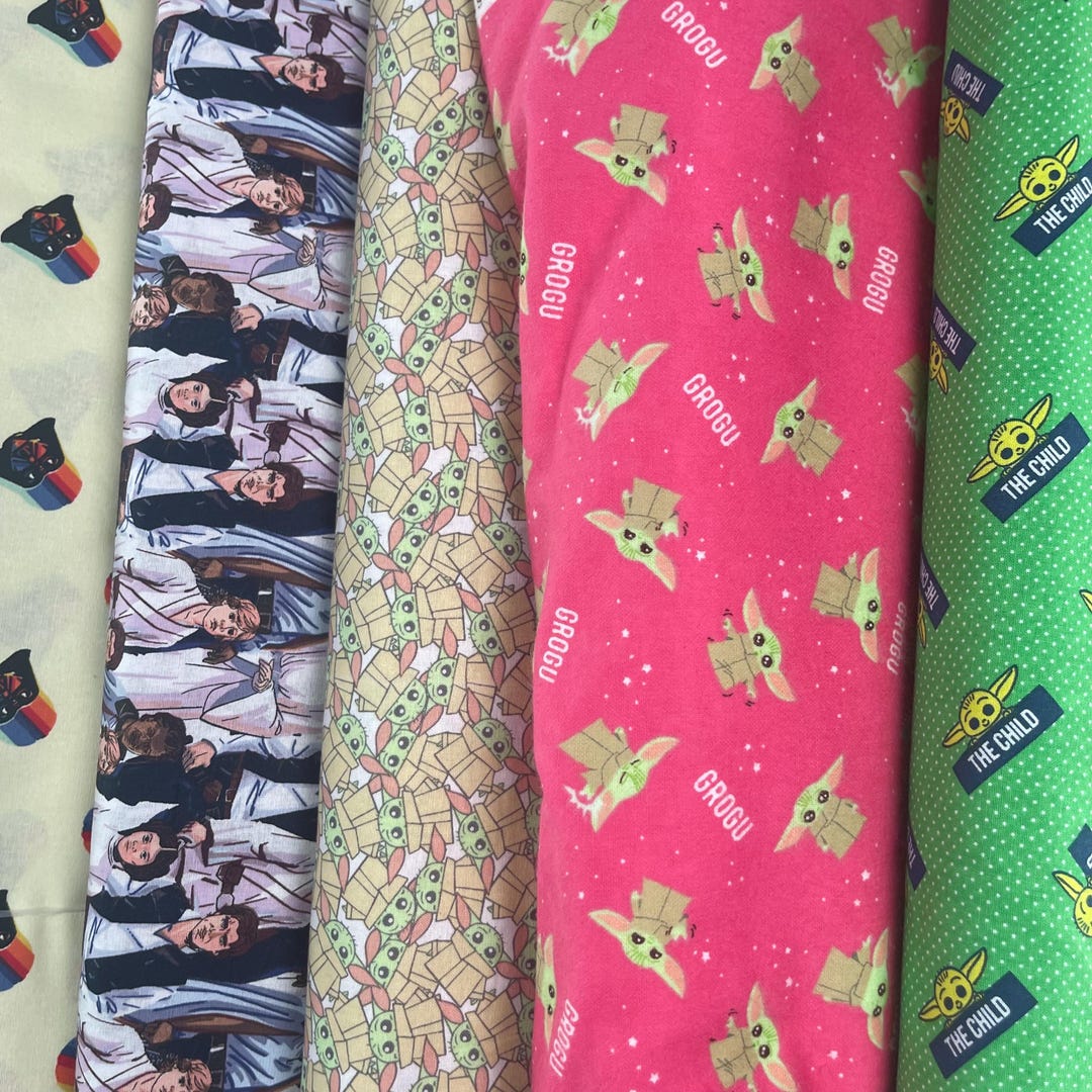 Star Wars Fabric Collection Print – 5 Different Styles Cotton Fabrics ...