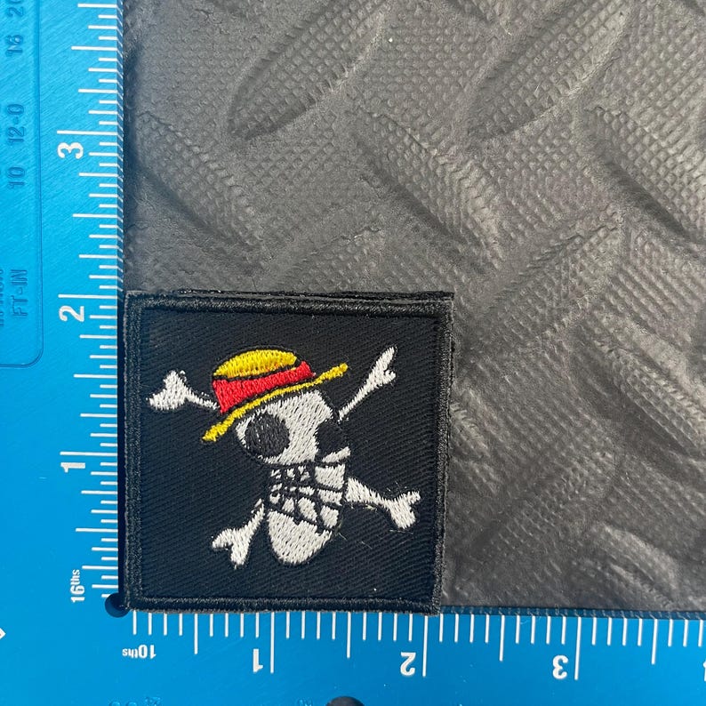 Custom Anime Embroidered Patch One Piece Jolly Roger Ship , Hoop and ...