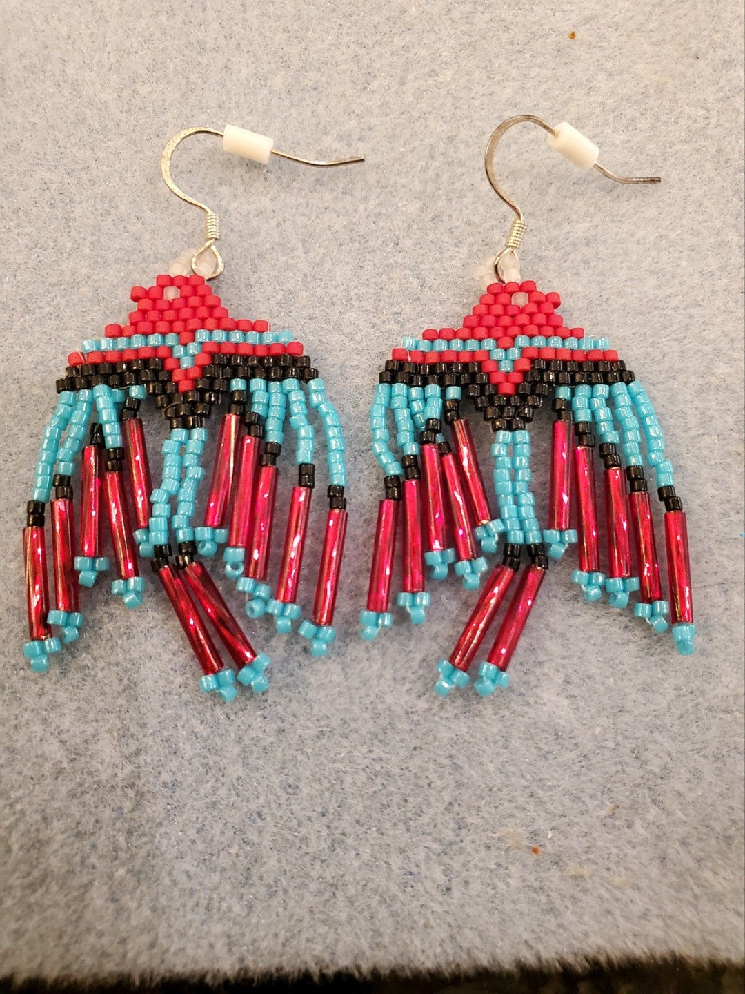 Thunderbird Native American Handmade Bead Earrings - Etsy