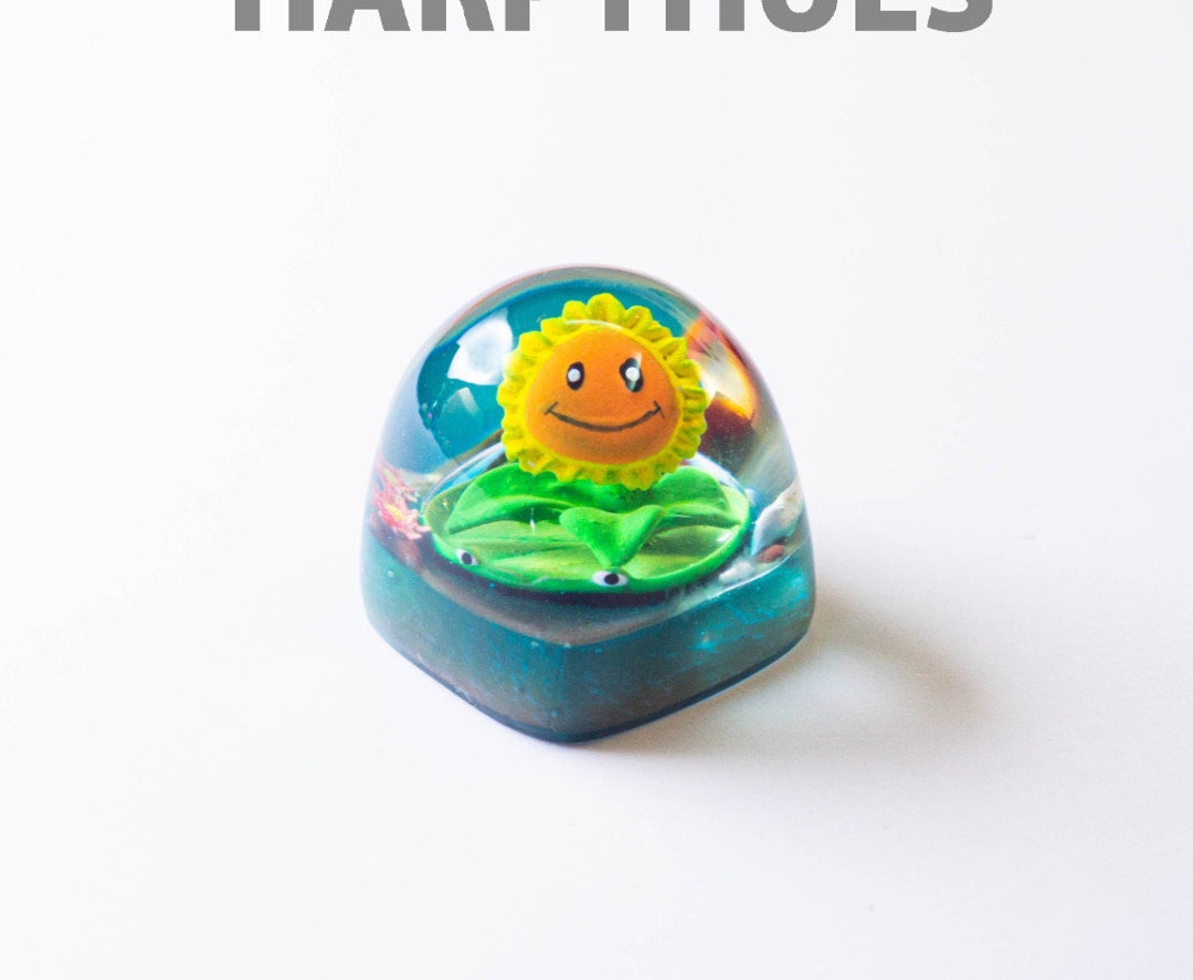 Sunflower Keycap, Epoxy Resin Keycaps, Plants Vs Zombies Artisan Keycap ...