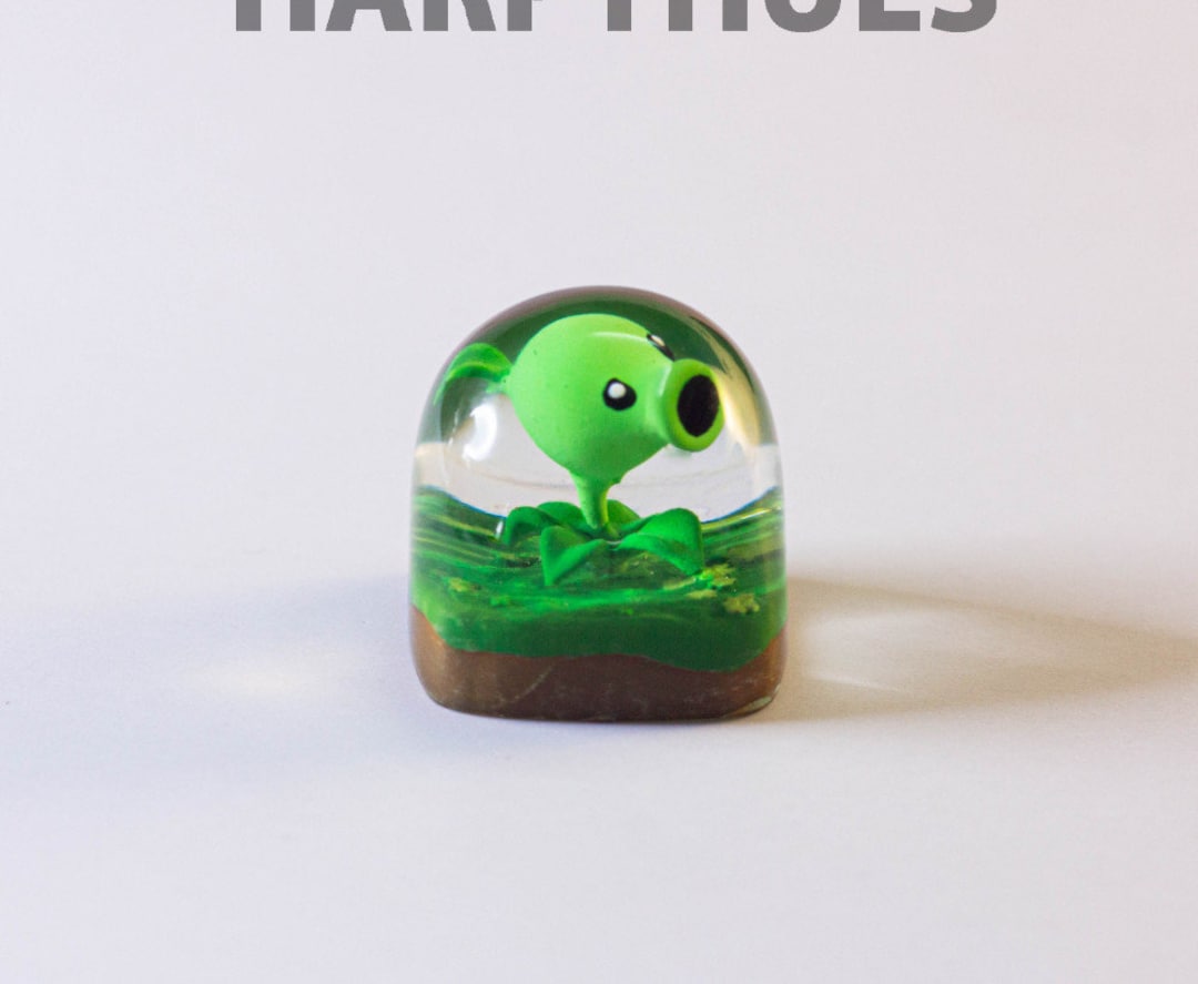 Peashooter Keycap, Epoxy Resin Keycaps, Plants Vs Zombies Artisan ...