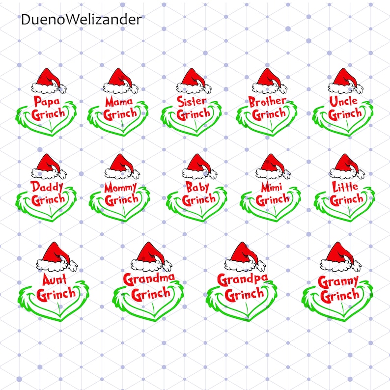 Grinch Family Png, Daddy Grinch Png, Mother Grinch Png, Sister Grinch ...