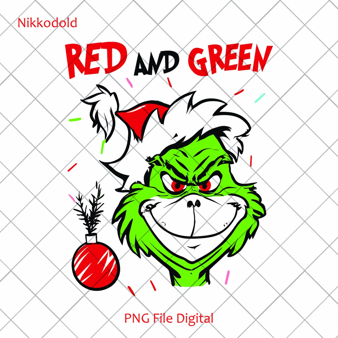 Grinch Red and Green Png, the Grinch Png, Grinch Christmas Png, Grinch ...