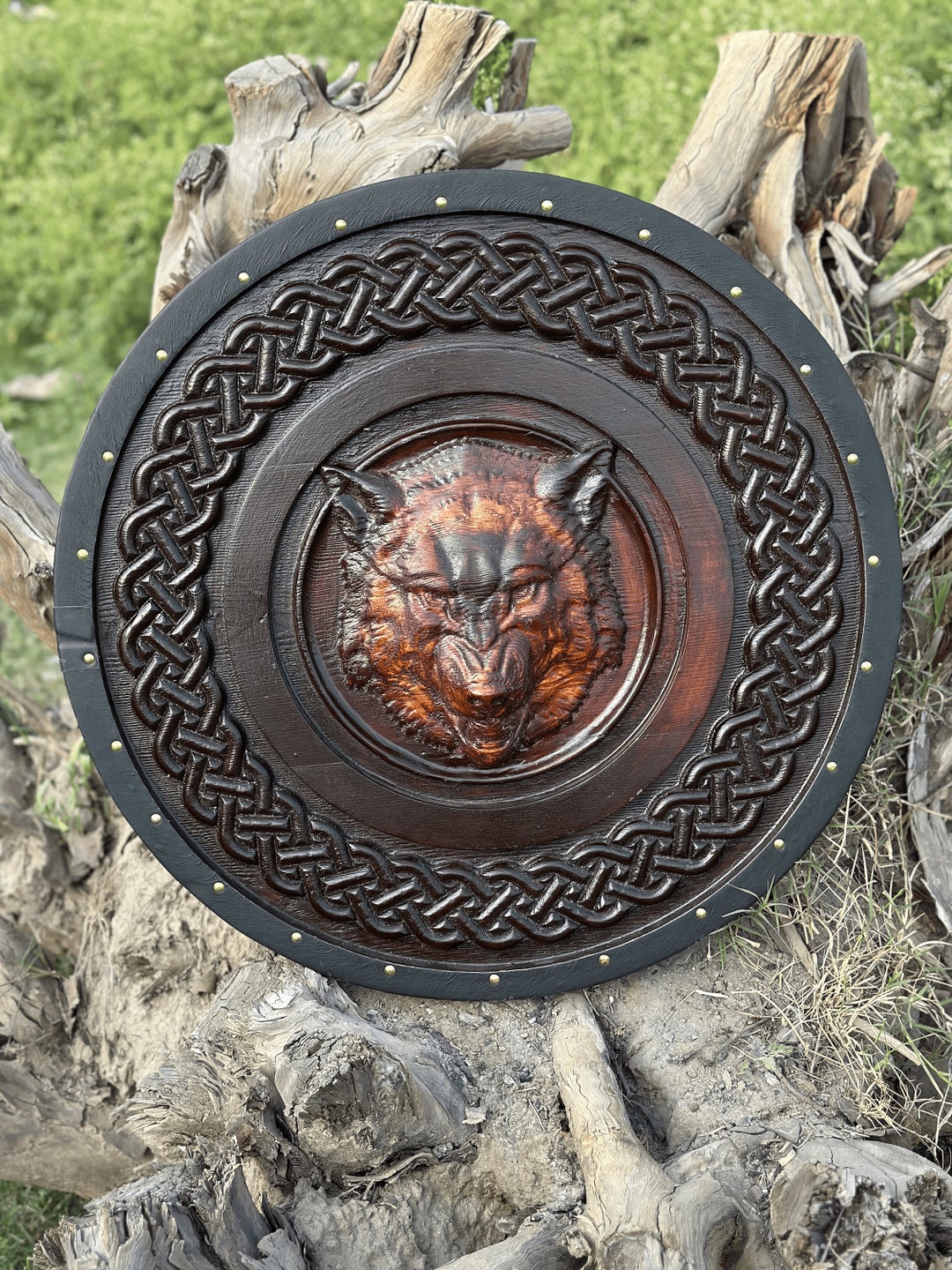 Medieval Norse/viking Shield, Fenrir Wolf Shield, Viking Round Shield ...