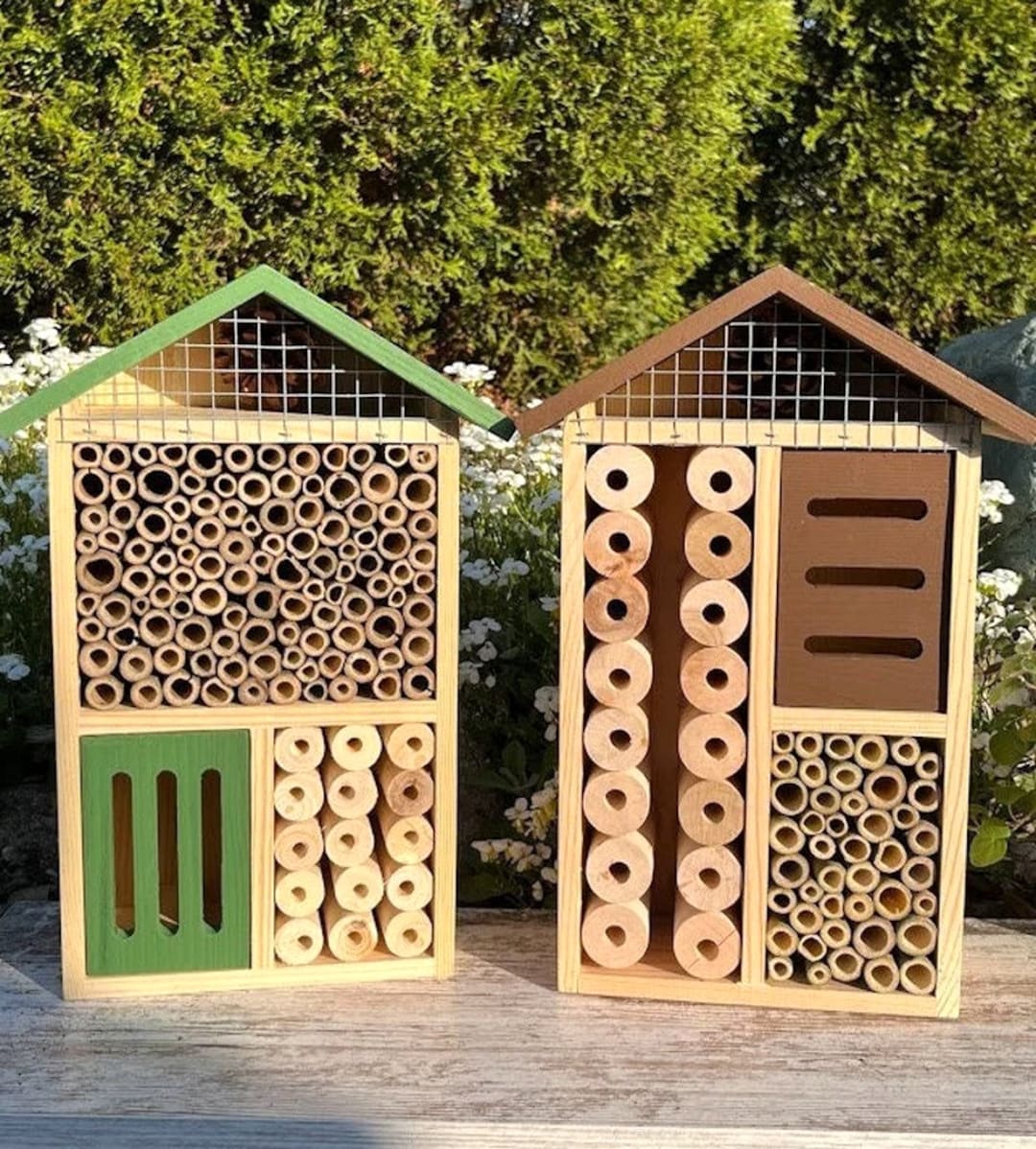 Sunny Pollinator Hotel Multi Room House Leaf Cutter & Mason - Etsy