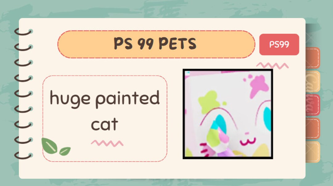 Pet Simulator 99 Huge Painted Cat - Etsy