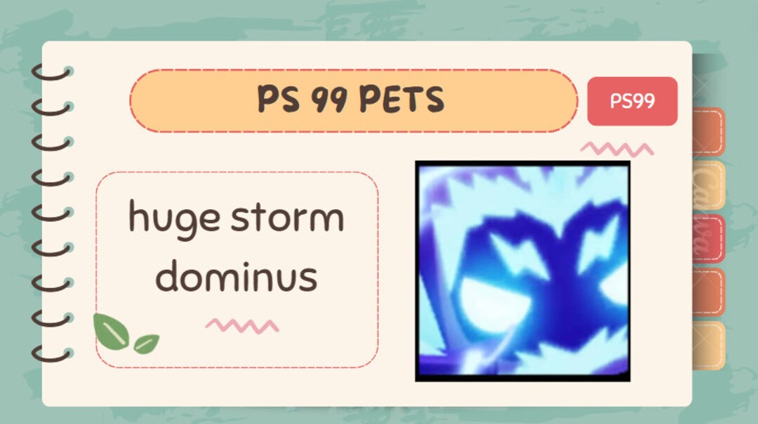 Pet Simulator 99 Huge Storm Dominus - Etsy