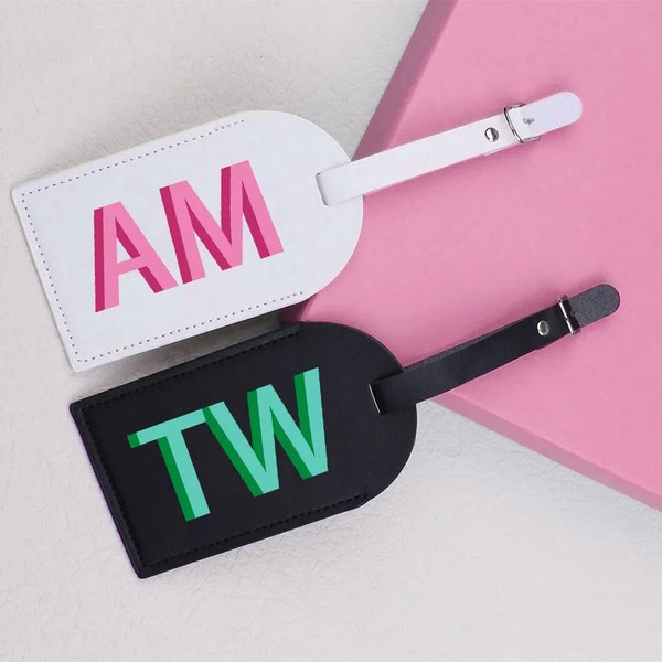 Monogram Luggage Tag - Etsy