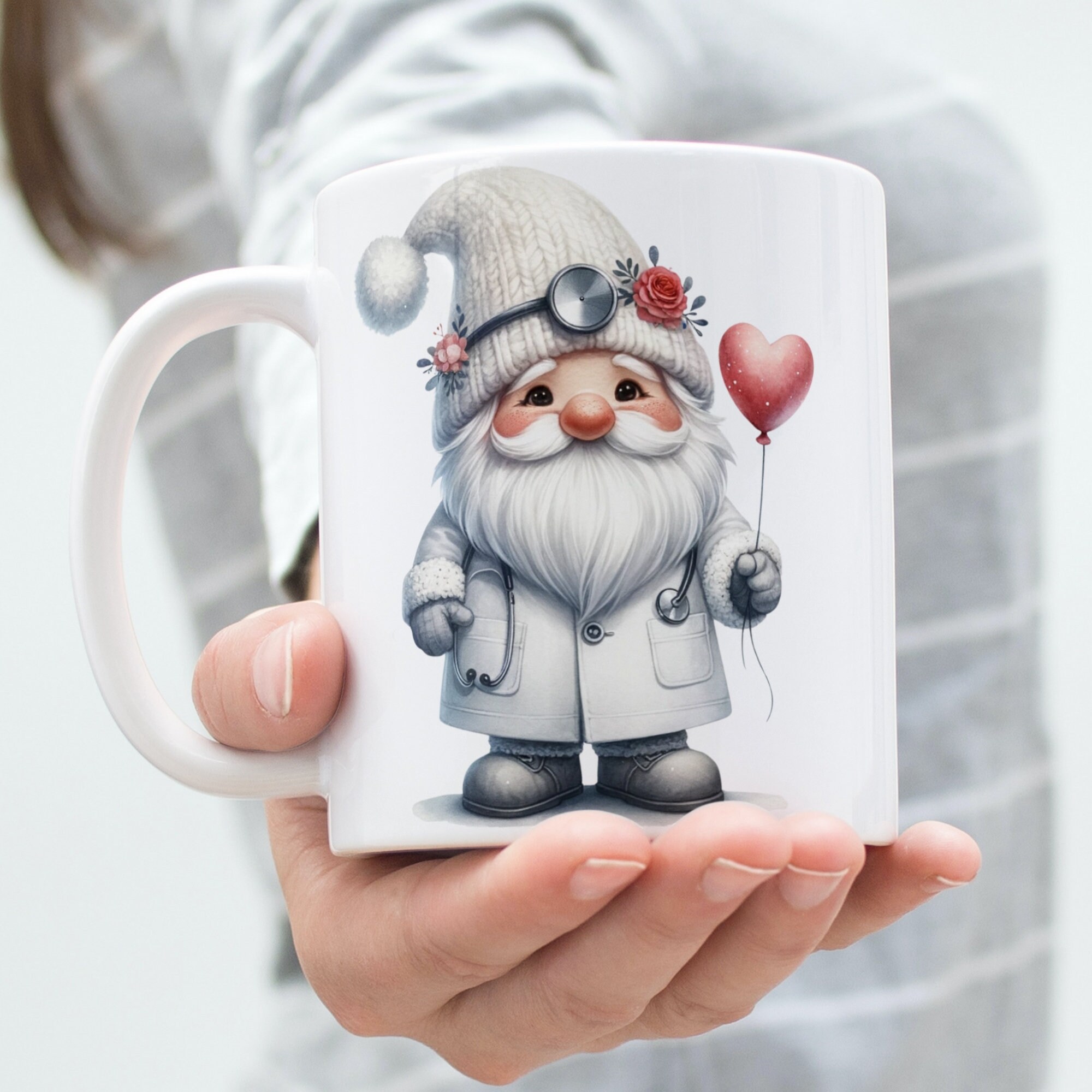 A PNG Gnome Doctor Watercolor Clipart, Gnomes Clipart, Doctor Shirt Png ...