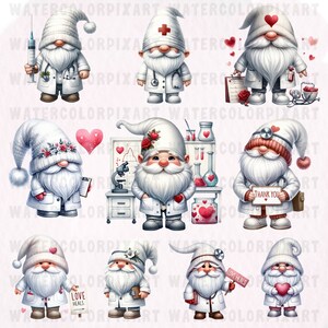 19 PNG Gnome Doctor Watercolor Medical Clipart, Gnomes Clipart, Doctor ...