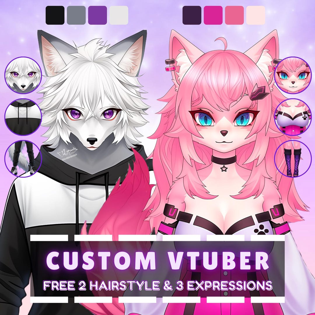 Custom Vtuber Model Furry | Live2d Furry Vtuber, Custom Vtuber, Vtuber ...
