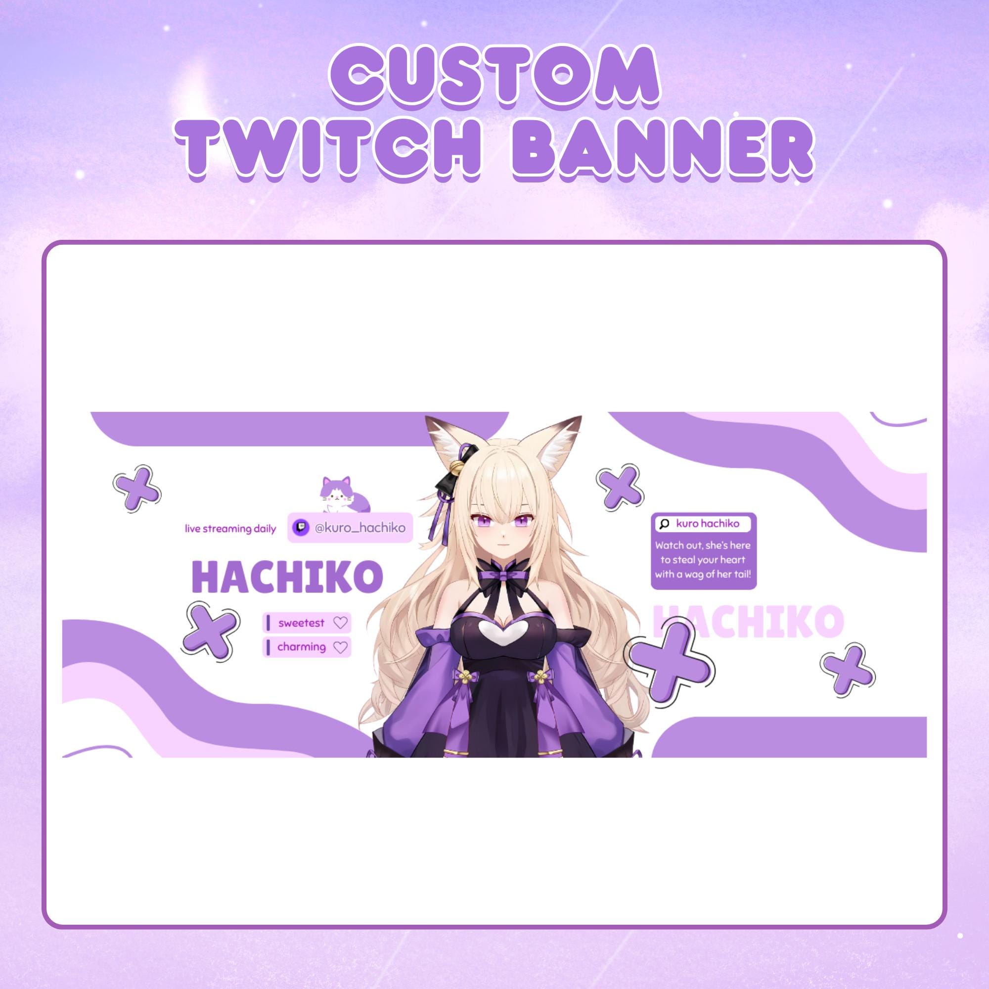 Custom Twitch Banner Design: Animated Streamer Art - Etsy