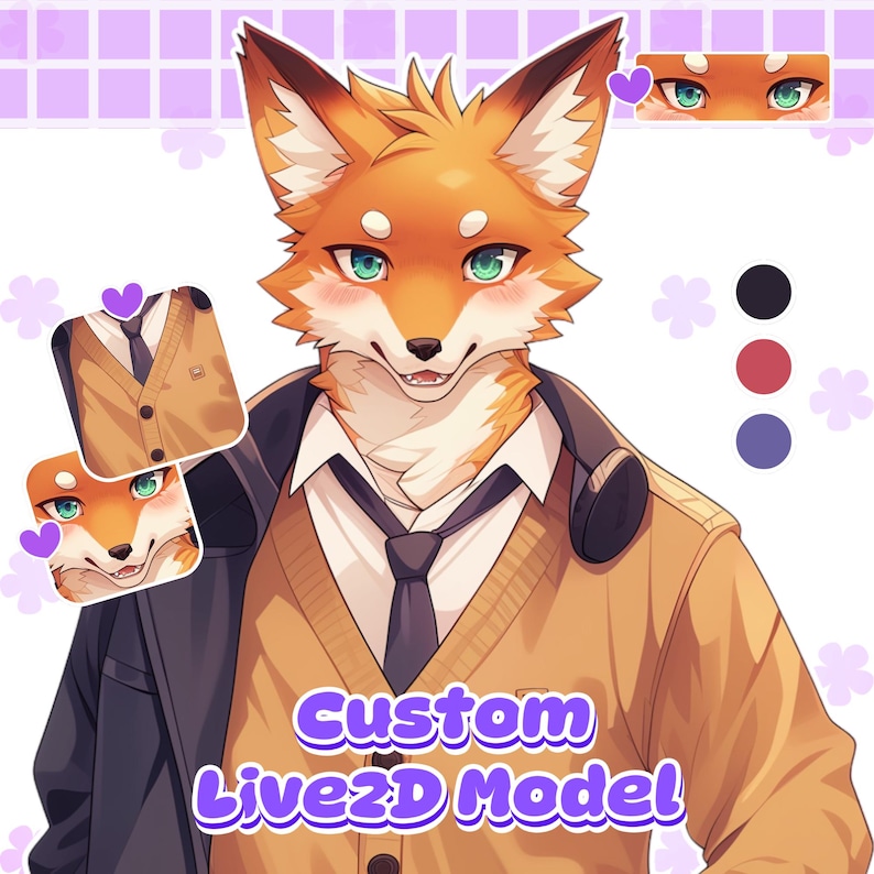 Custom Furry Vtuber Model | Live2d Vtuber Commission - Etsy