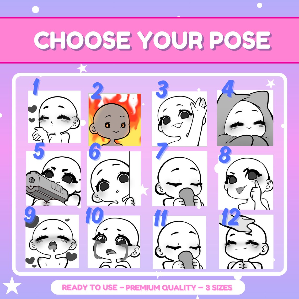 Custom Twitch Emotes, Animated Emotes, Vtuber Emotes, Kick Emotes, Sub ...