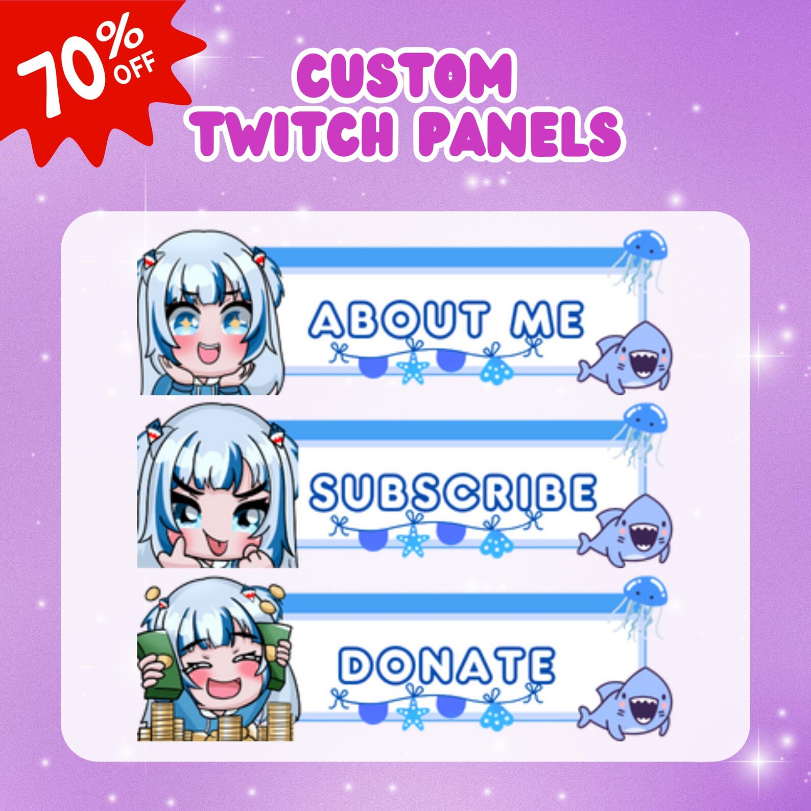 Custom Twitch Panels, Panel Twitch, Vtuber Panel, Pet Panel, Anime ...
