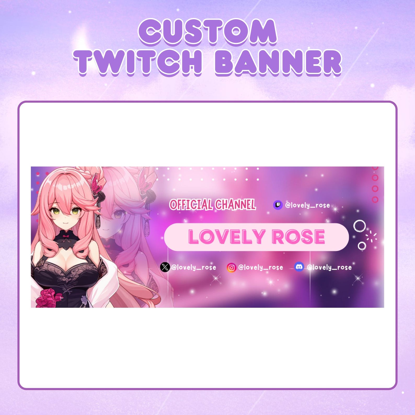 Custom Twitch Banner Design: Animated Streamer Art - Etsy
