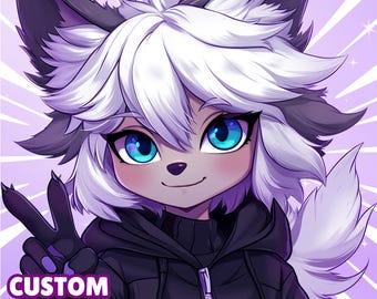 Custom Drawing Anime Character Furry Commission, Furry Avatar, Fursona ...