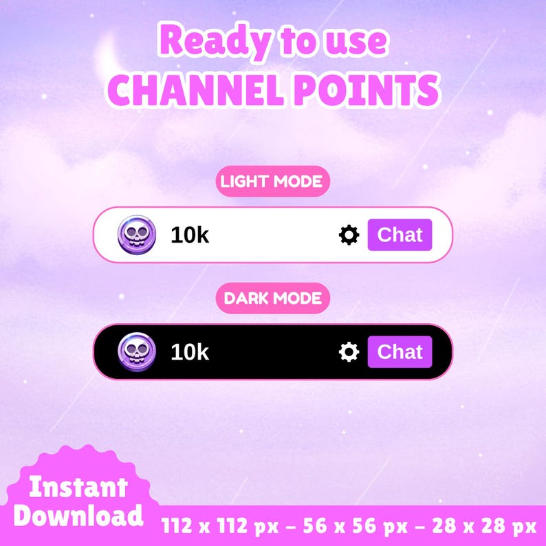 Skull Coin Twitch Channel Points Icon | Twitch Channel Point Icon ...