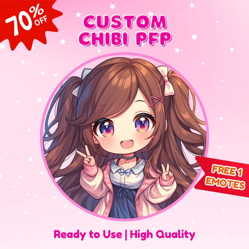 Custom Chibi PFP PFP Chibi Chibi Commissions Custom Anime Portrait ...
