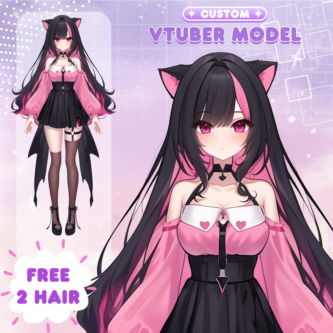 Modelo Vtuber personalizado para uso comercial, Vtuber, modelo live2d ...