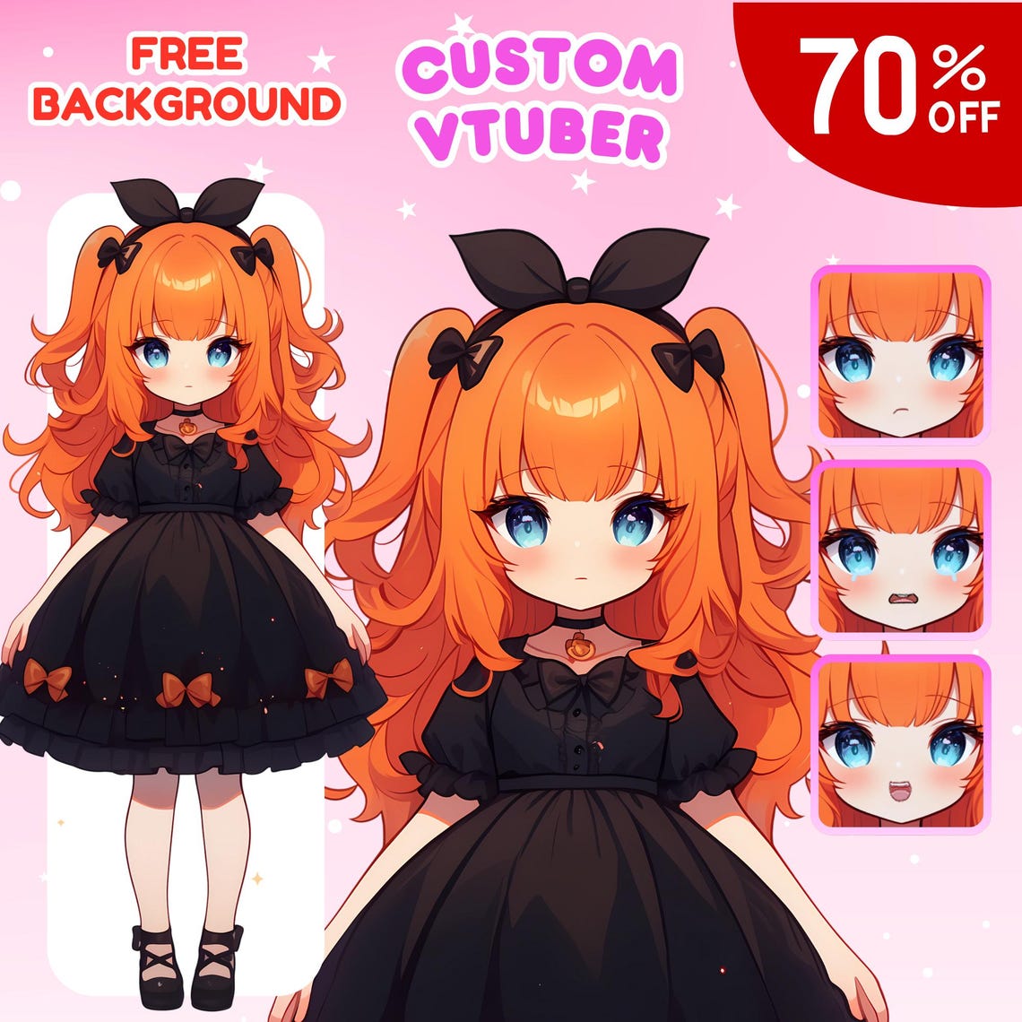 Custom Chibi Vtuber Model for Commercial Use, Vtuber Model, Live2d ...