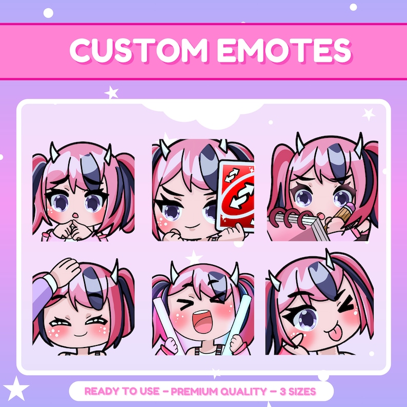 Custom Twitch Emotes, Animated Emotes, Vtuber Emotes, Kick Emotes, Sub ...