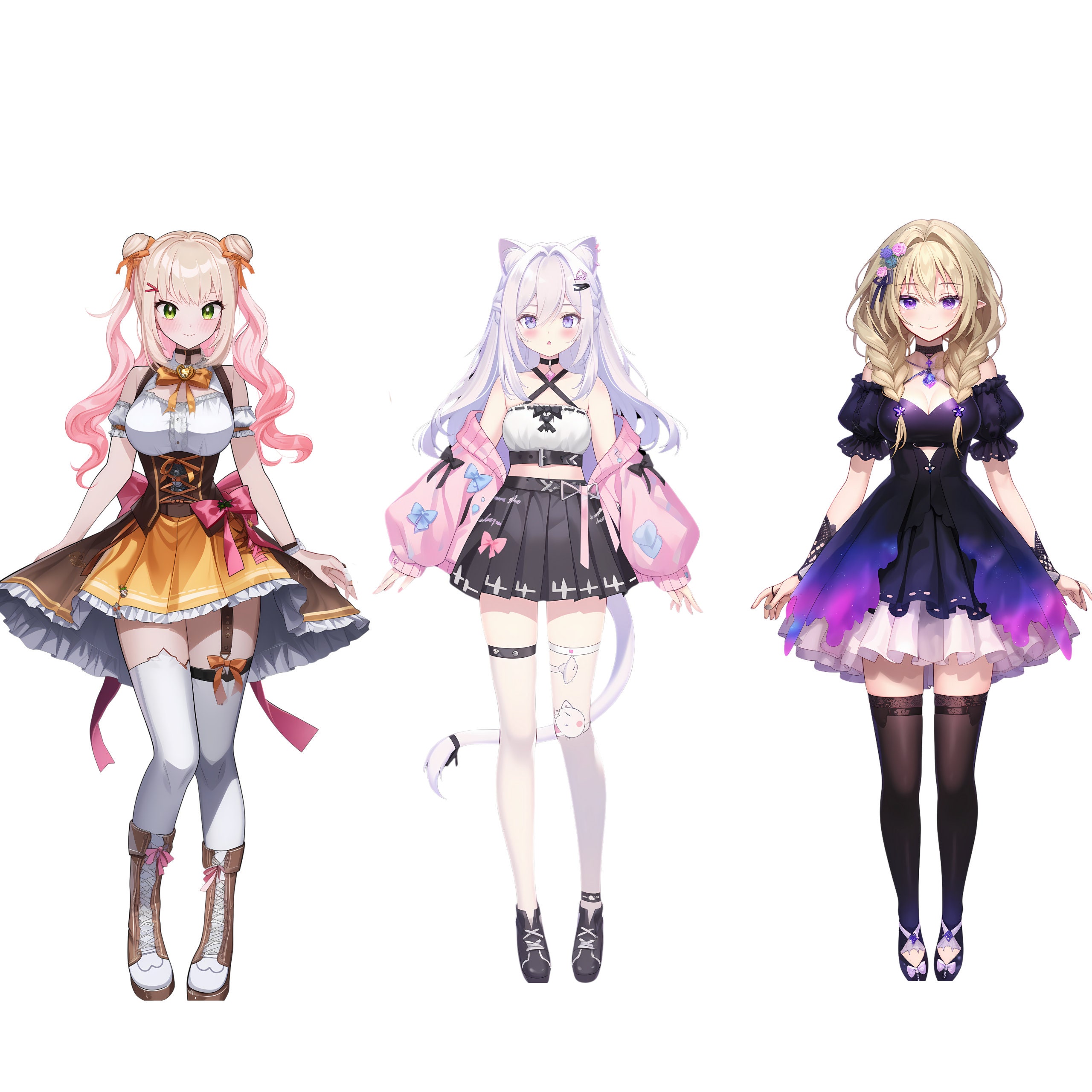 CUSTOM LIVE 2D VTUBER, Vtuber Design, Vtuber Commission, Vtuber Model ...