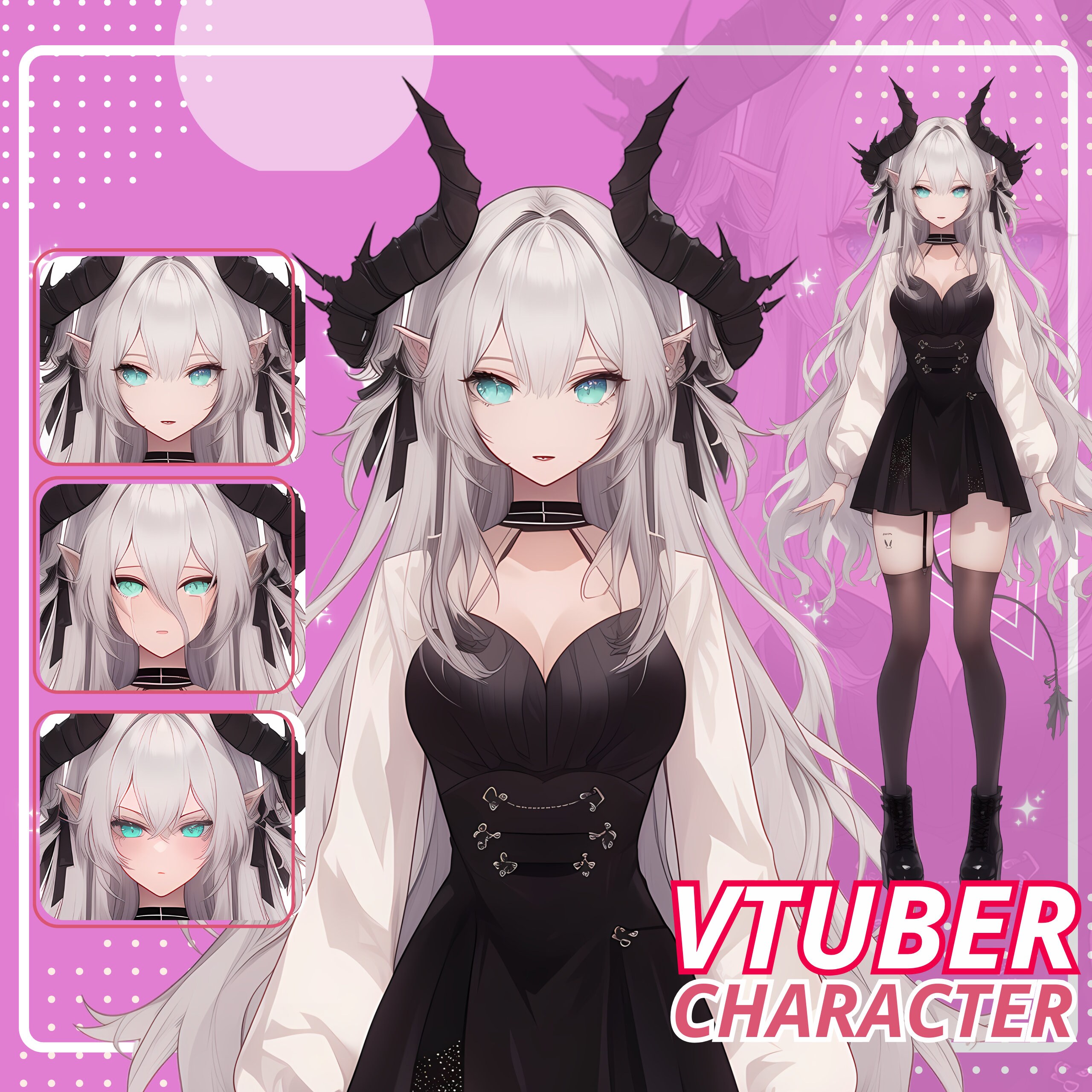 CUSTOM LIVE 2D VTUBER, Vtuber Design, Vtuber Commission, Vtuber Model, Live2d Model, Live2d ...