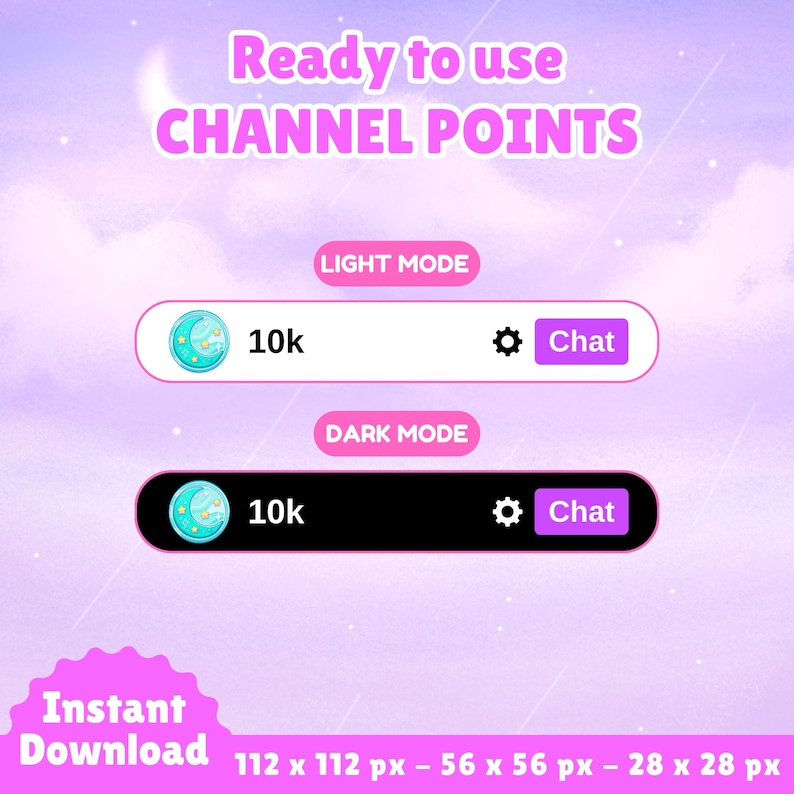 Moon Coin Twitch Channel Points Icon | Twitch Channel Point Icon ...