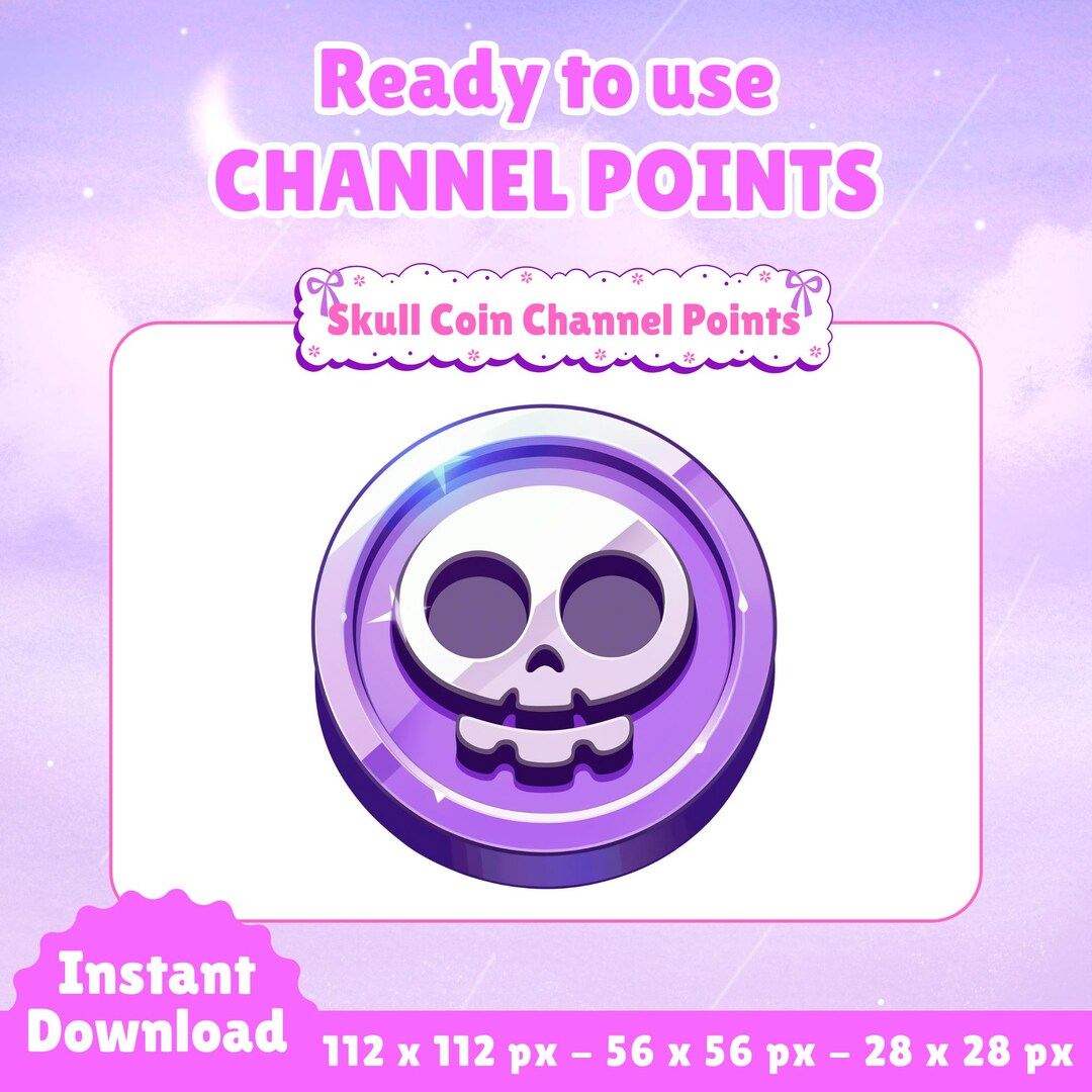 Skull Coin Twitch Channel Points Icon | Twitch Channel Point Icon ...