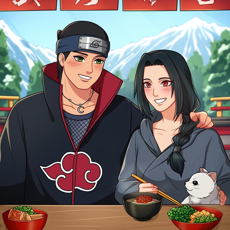 Custom Anime Naruto Portrait, Anime Portraits for Couple, Families ...