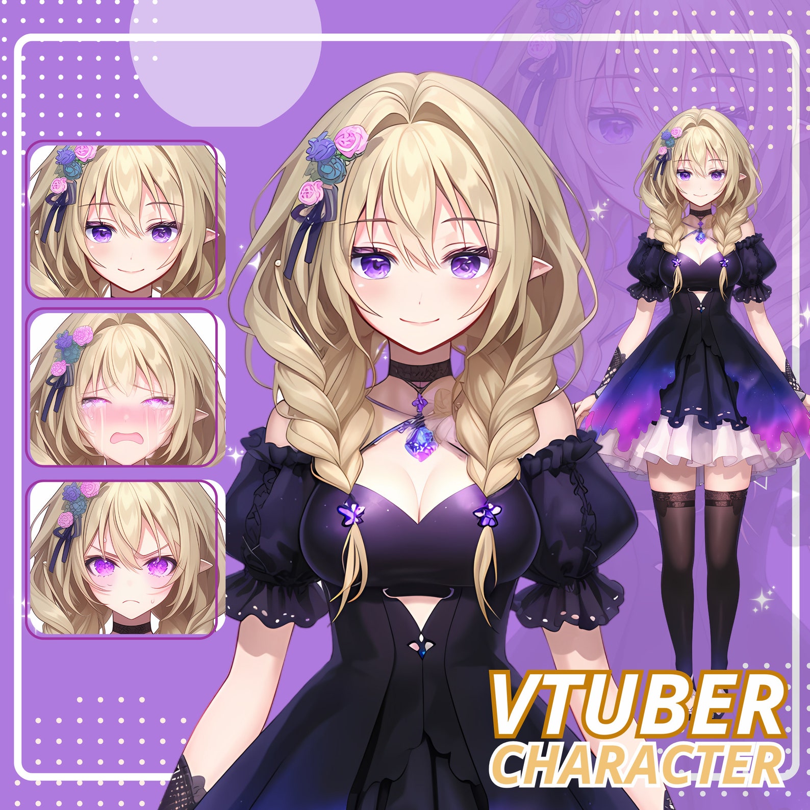 CUSTOM LIVE 2D VTUBER, Vtuber Design, Vtuber Commission, Vtuber Model ...