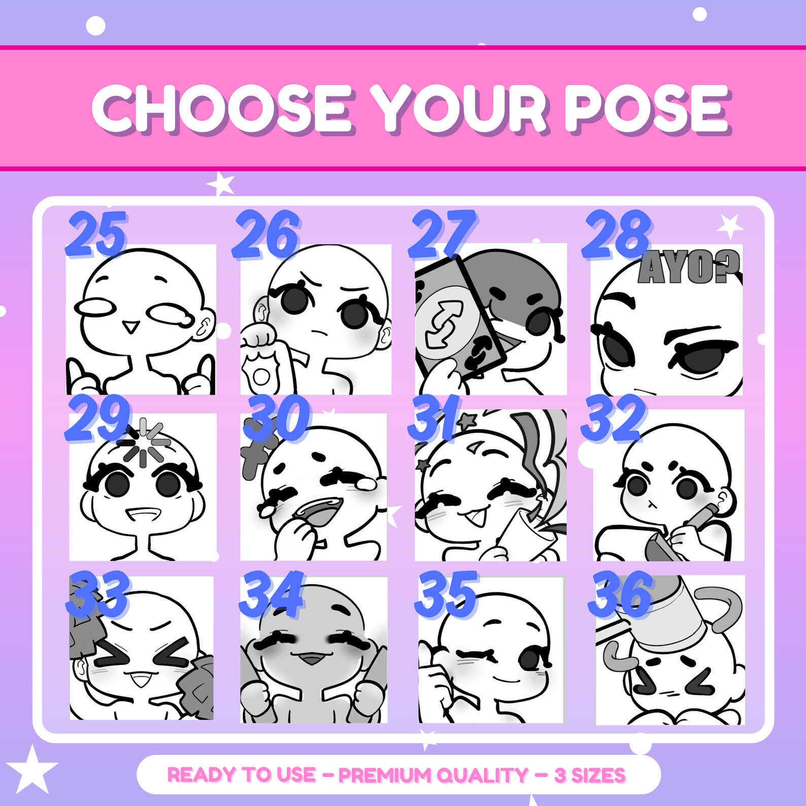 Custom Twitch Emotes, Animated Emotes, Vtuber Emotes, Kick Emotes, Sub ...