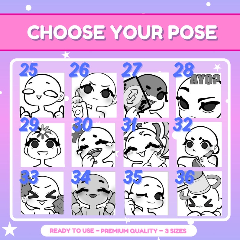 Custom Twitch Emotes, Animated Emotes, Vtuber Emotes, Kick Emotes, Sub ...