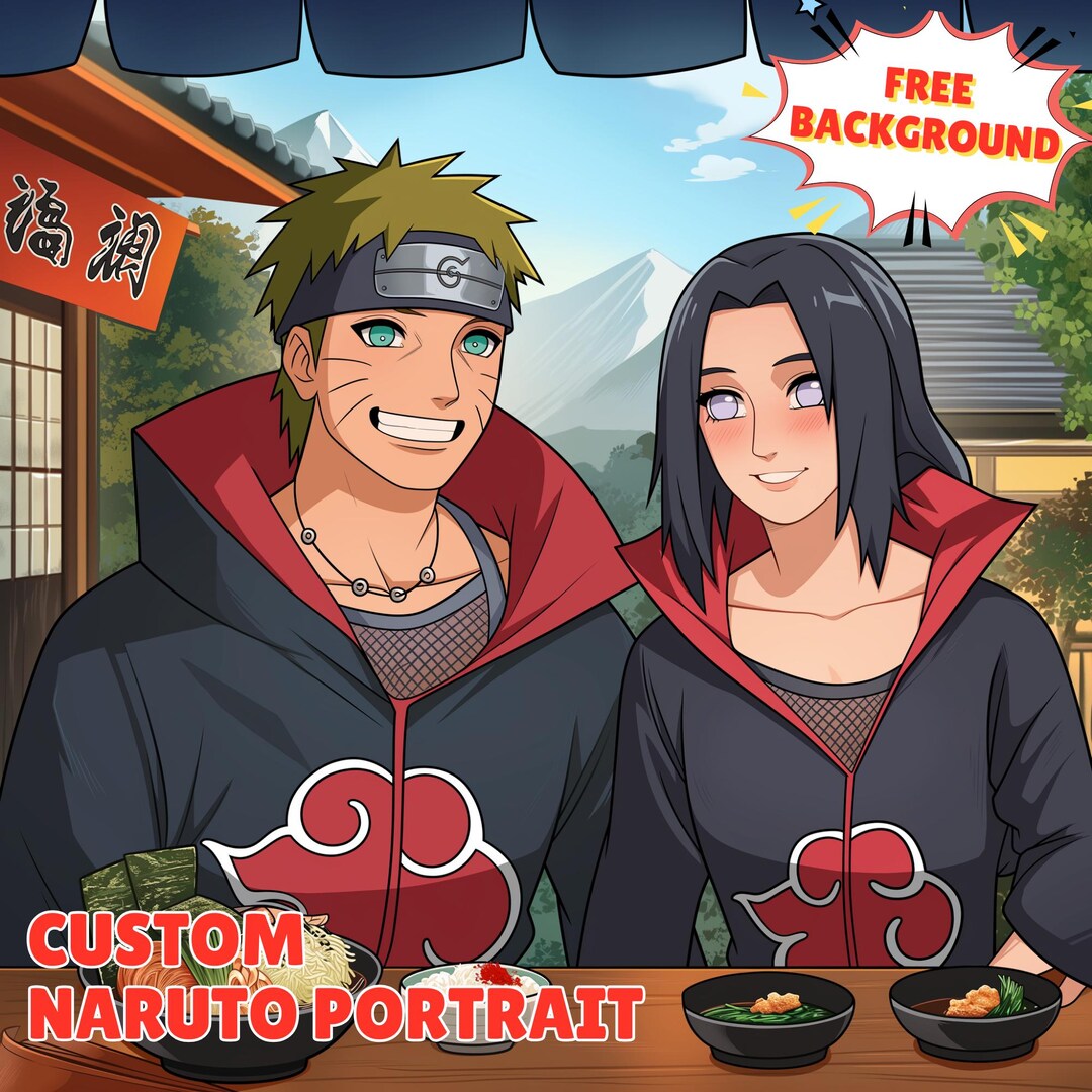 Custom Naruto Portrait, Custom Anime Portraits, Anime Couple Portraits ...