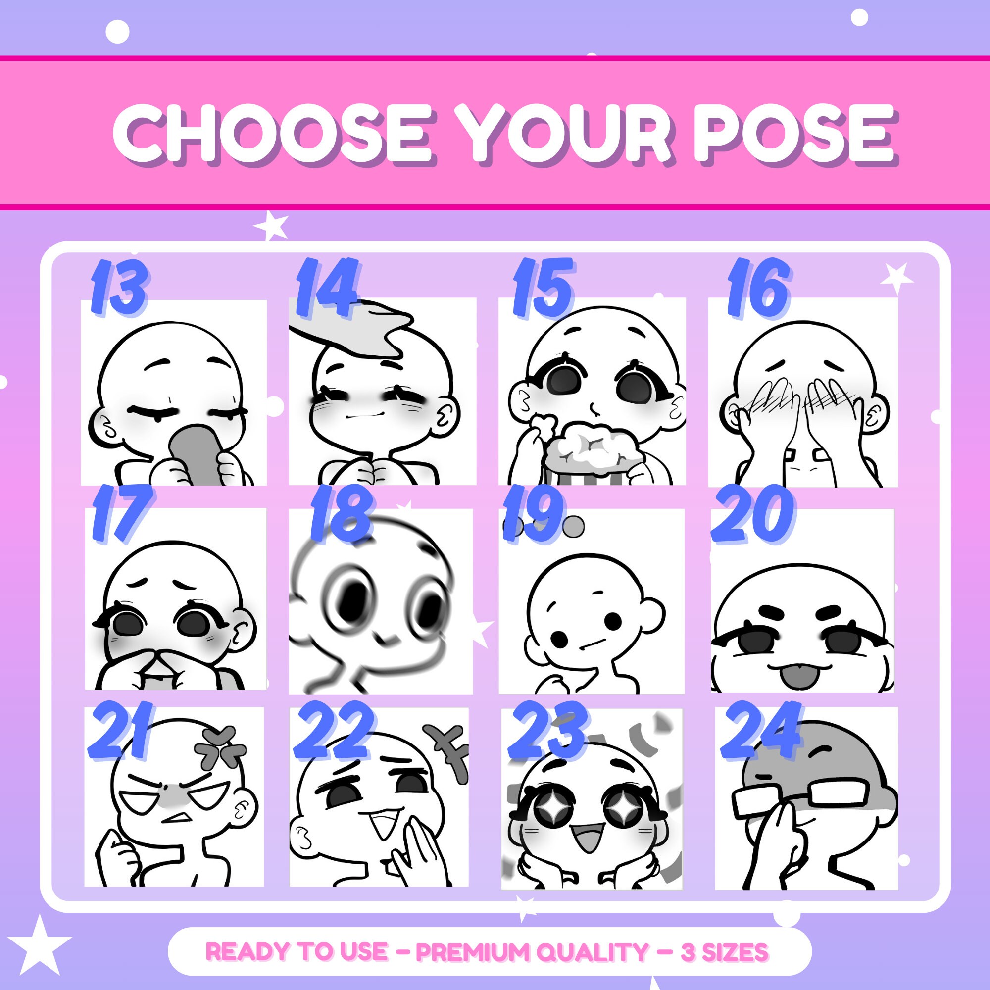 Custom Twitch Emotes, Animated Emotes, Vtuber Emotes, Kick Emotes, Sub ...