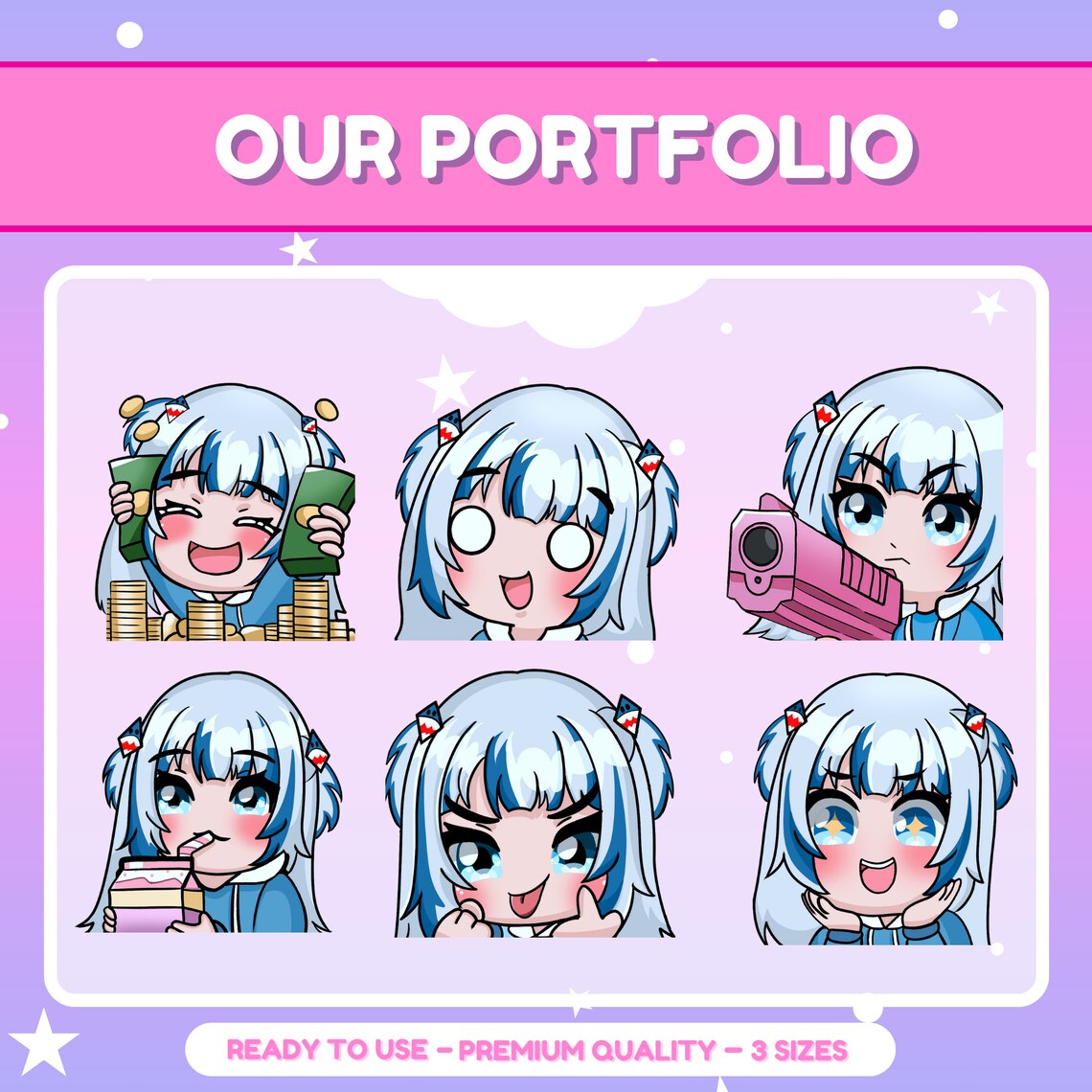 Custom Twitch Emotes, Animated Emotes, Vtuber Emotes, Kick Emotes, Sub ...