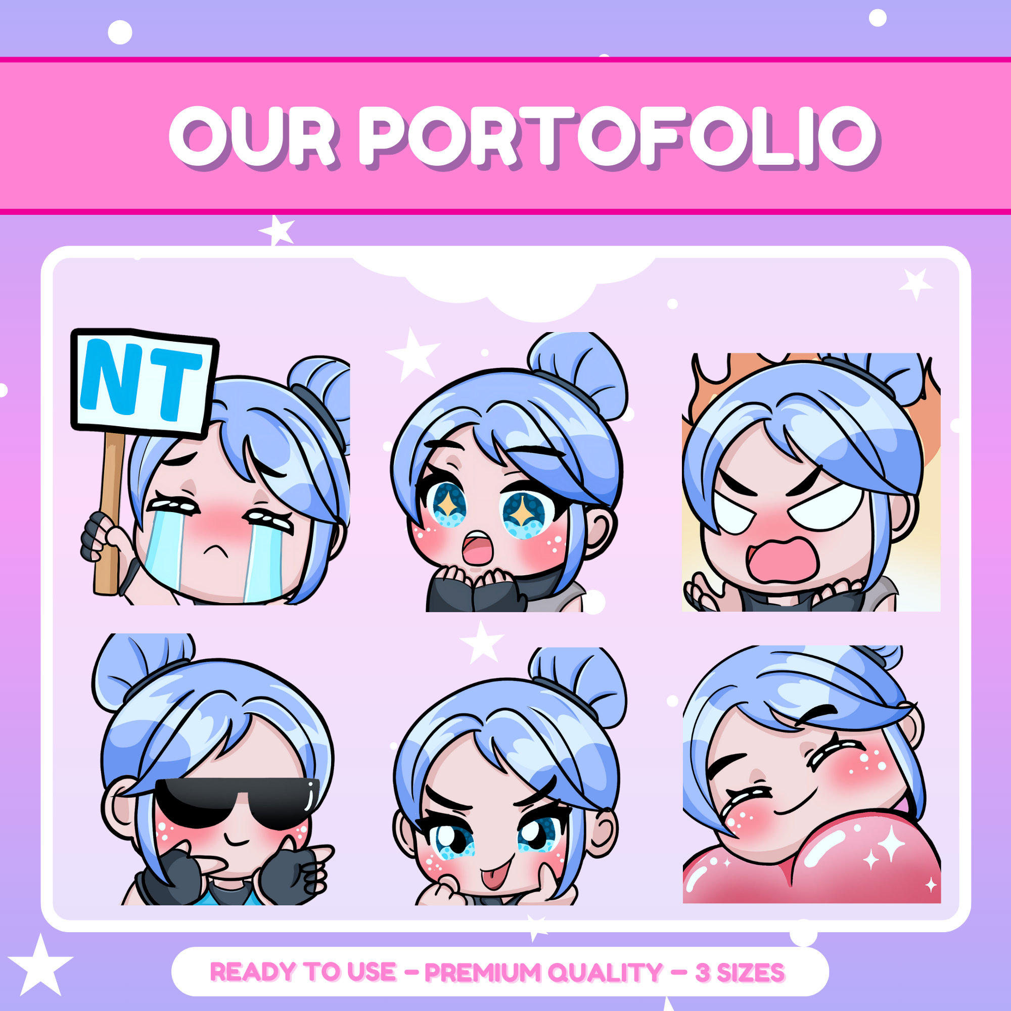 Custom Twitch Emotes, Animated Emotes, Vtuber Emotes, Kick Emotes, Sub ...