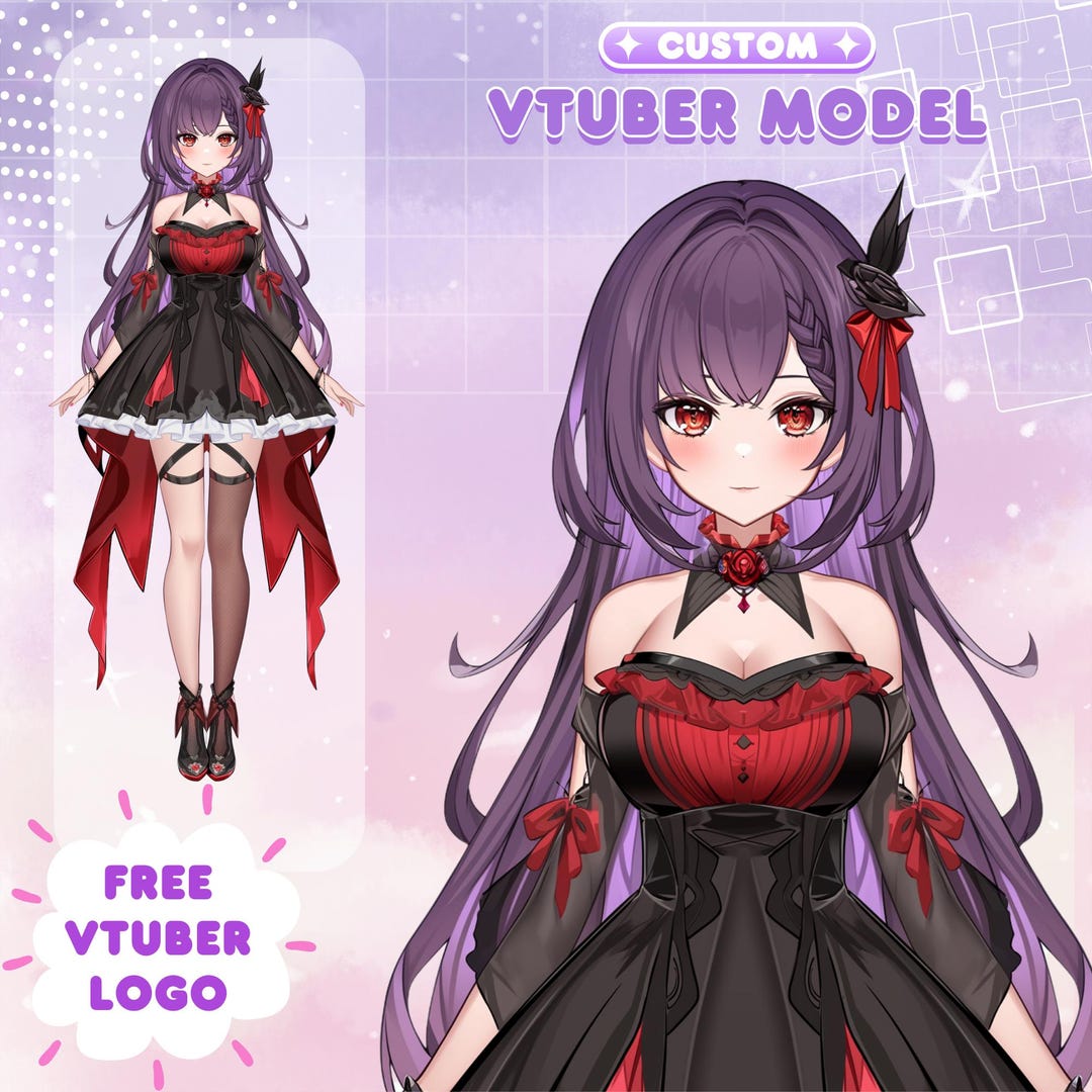 CUSTOM LIVE2D VTUBER MODEL, Custom Vtuber Model, Vtuber Design, Vtuber Character, Live2d, Vtuber ...