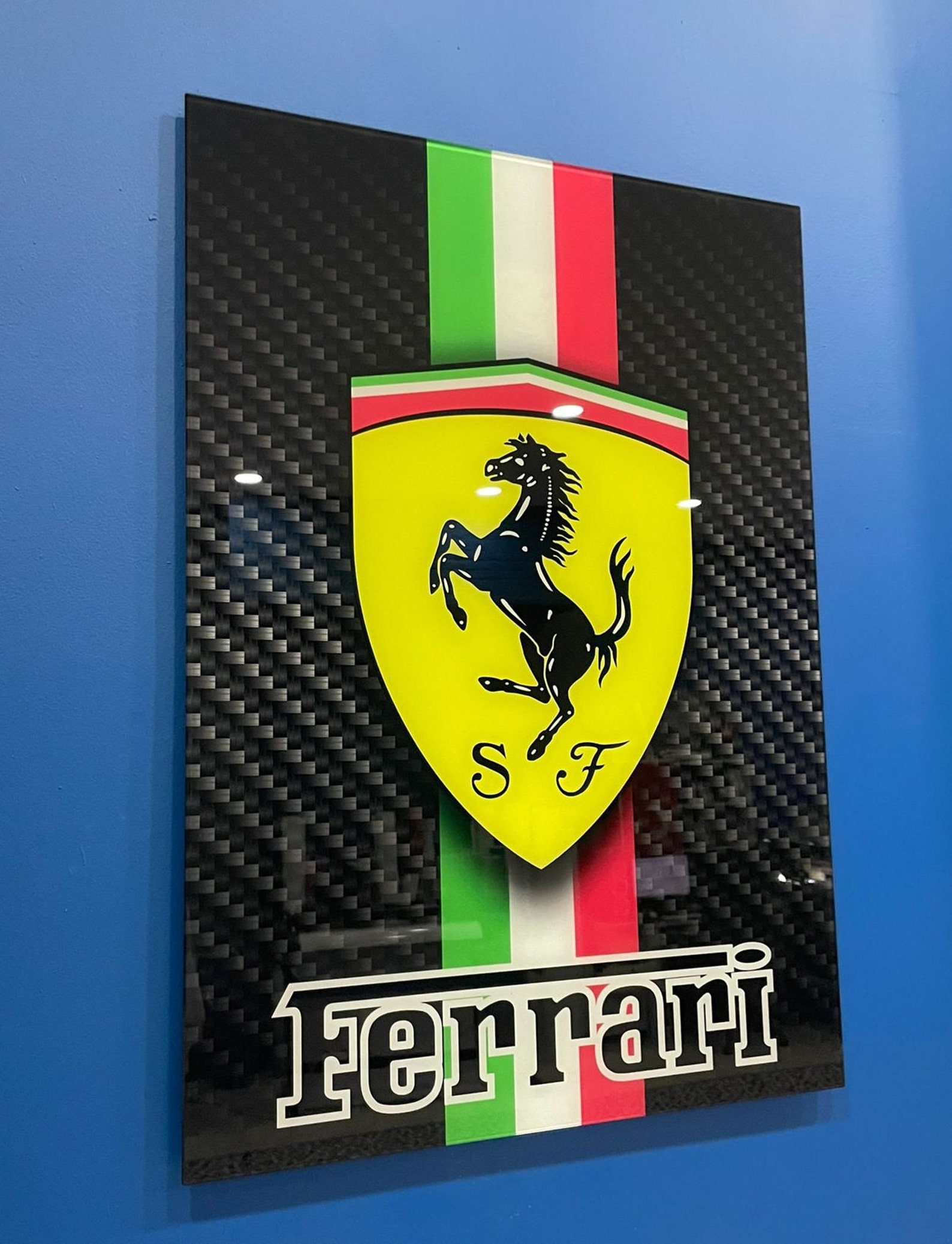 Tempered Glass Wall Art, YZF R1 Design, Custom Design, Gamıng Room ...