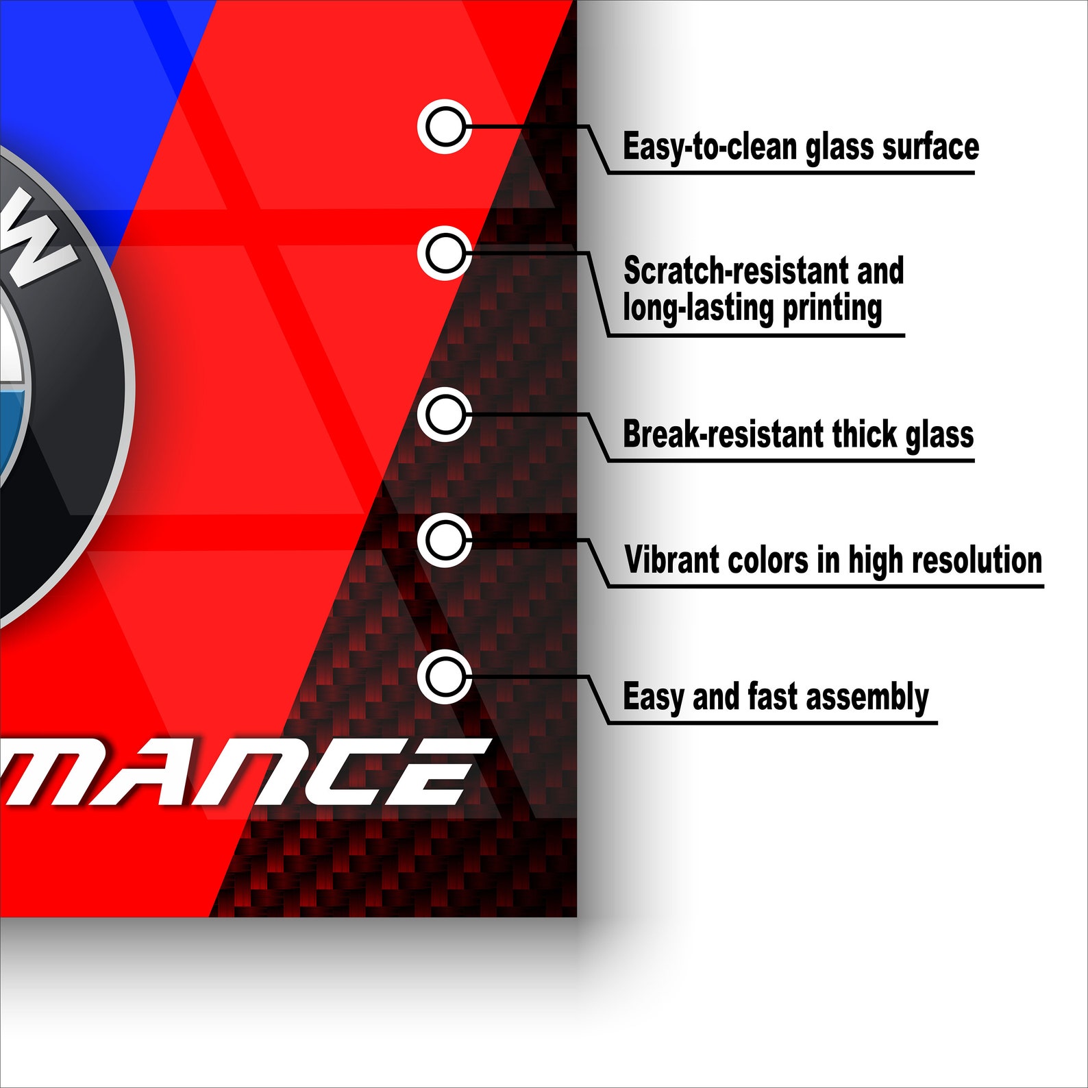 Tempered Glass Wall Art, YZF R1 Design, Custom Design, Gamıng Room ...