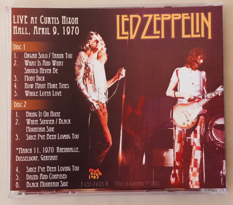 Led Zeppelin - Live at Curtis Hixon Hall, April 9, 1970 2 X CD - Etsy