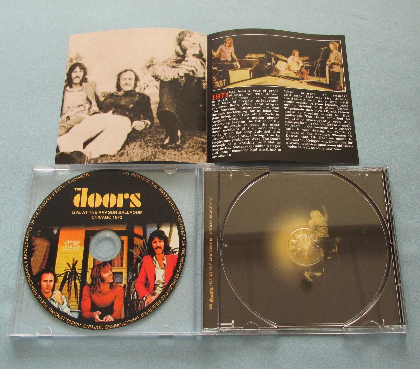 The Doors Live at the Aragon Ballroom Chicago 1972 CD, LEGENDARY RADIO ...