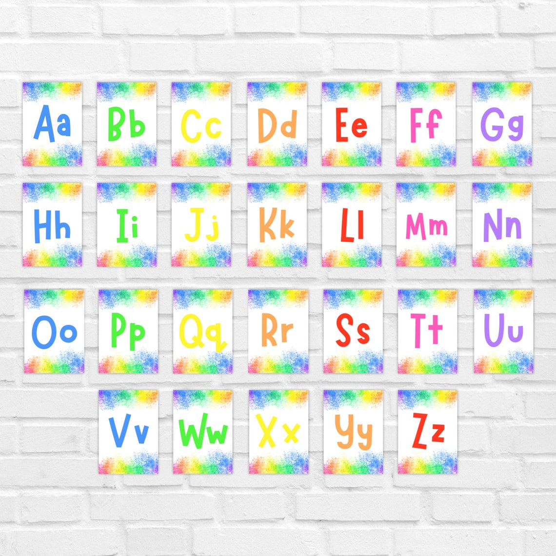 Abcs Alphabet Flashcards ABC Flashcards Kids Rainbow Colors Alphabet ...