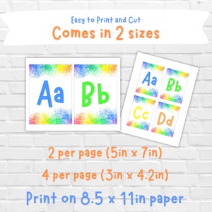 Abcs Alphabet Flashcards ABC Flashcards Kids Rainbow Colors Alphabet ...